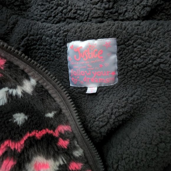 Justice | Jackets & Coats | Justice Girls Sz 8 Gray White Pink Faux Fur ...